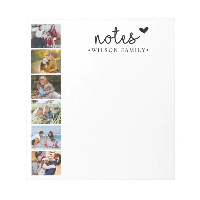 Notes Photo Collage Family | Zazzle