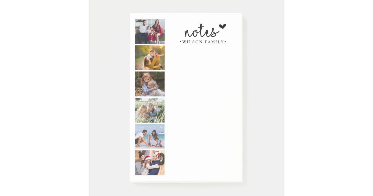 Notes Photo Collage Family | Zazzle