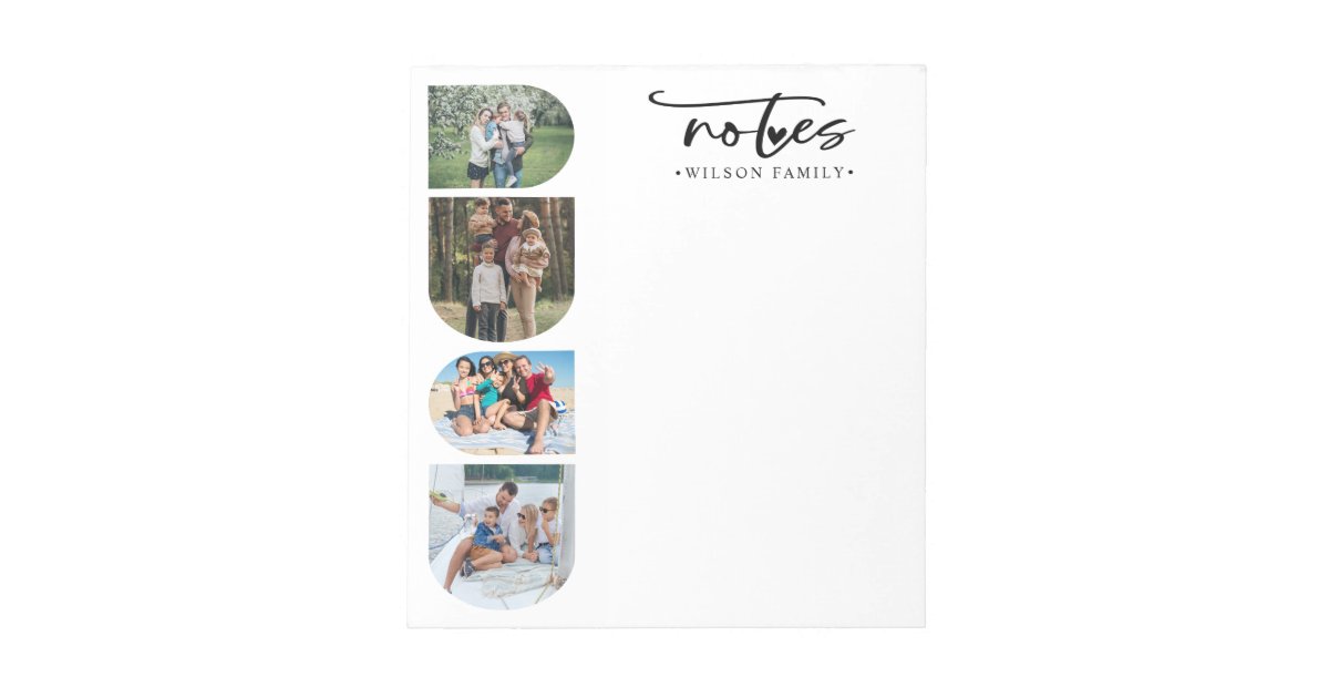 Notes Photo Collage Family Arch Frame | Zazzle