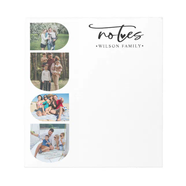 Notes Photo Collage Family Arch Frame | Zazzle