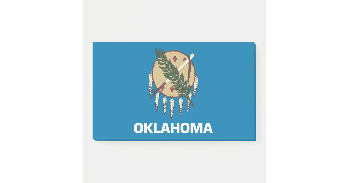 Notes with flag of Oklahoma State, USA | Zazzle