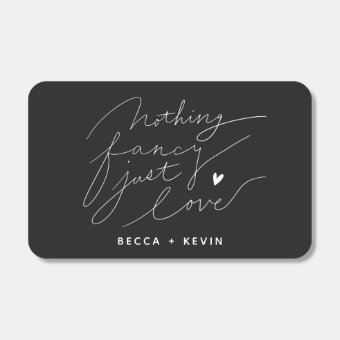 Nothing Fancy Just Love Modern Heart Wedding Favor Matchboxes | Zazzle