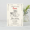 Nothing Fancy Just Love Motorcycle Hand Drawn Invitation | Zazzle