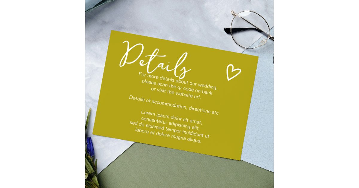 Nothing Fancy Just Love QR Code Groovy Green Enclosure Card | Zazzle