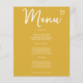 Nothing Fancy Just Love Retro Wedding Menu | Zazzle
