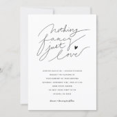 Nothing Fancy Just Love Script Typography Wedding Invitation | Zazzle