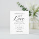 Nothing Fancy Just Love Script Wedding Invitation | Zazzle