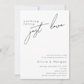 Nothing Fancy Just Love Script Wedding Invitation | Zazzle