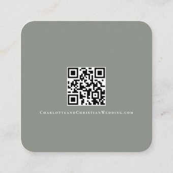 Nothing Fancy Just Love Simple QR Code Enclosure Card | Zazzle