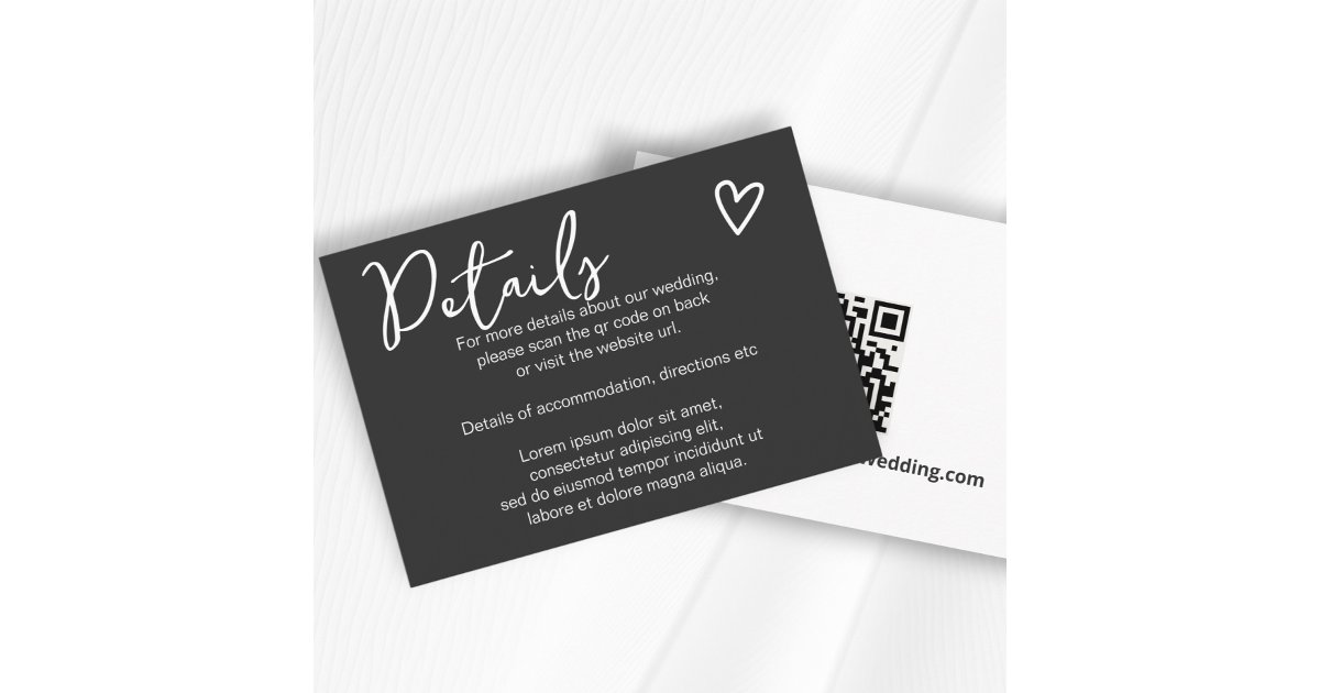Nothing Fancy Just Love Simple QR Code Enclosure Card | Zazzle