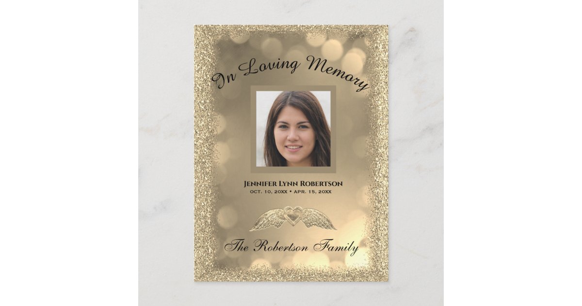 Notice of Death Postcard | Zazzle