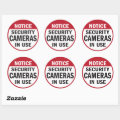 Notice: Security Cameras in Use sticker | Zazzle
