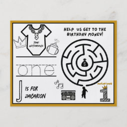 Notorious ONE Hip Hop 1st Birthday Coloring Page | Zazzle