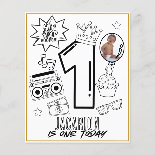 1st birthday coloring pages