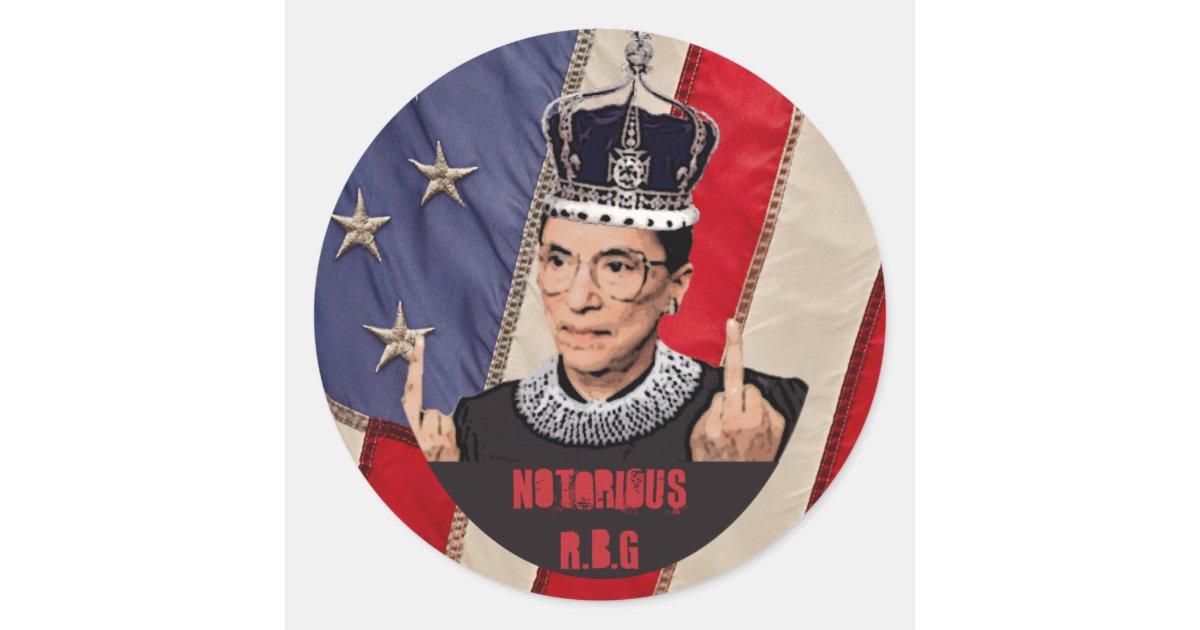 Notorious R.B.G. Classic Round Sticker | Zazzle.com