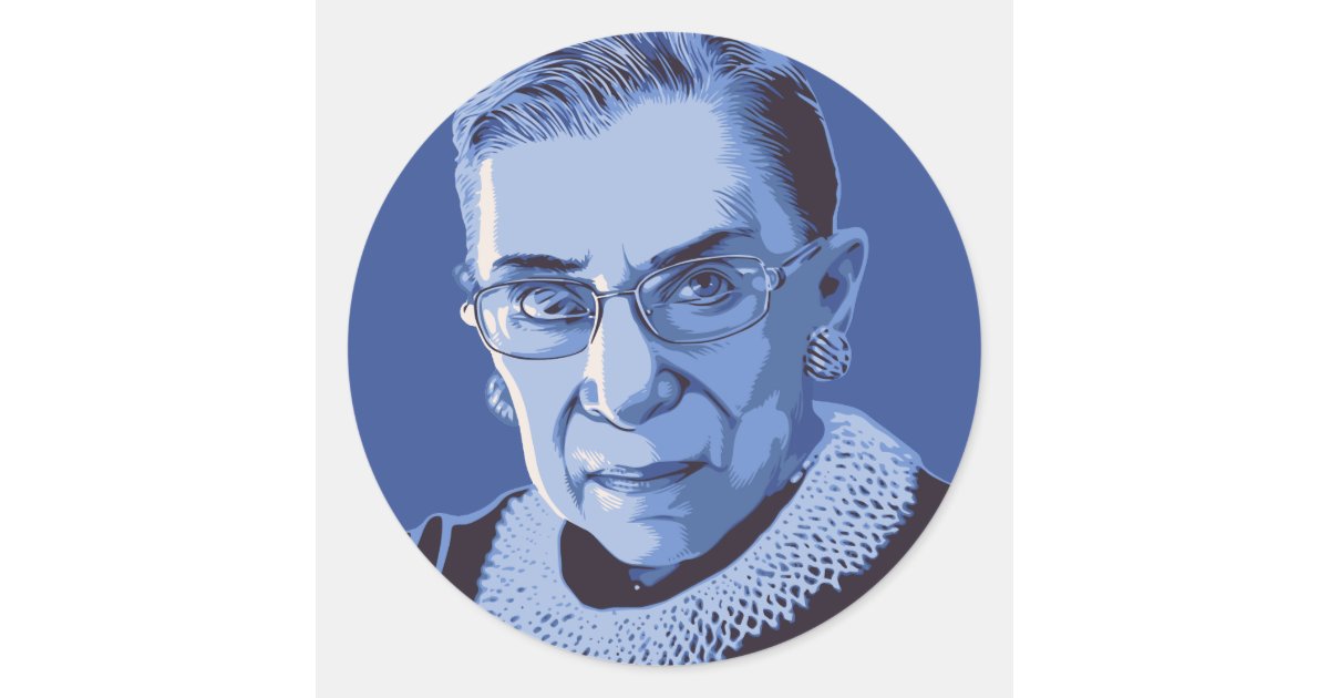 Notorious RBG Classic Round Sticker | Zazzle