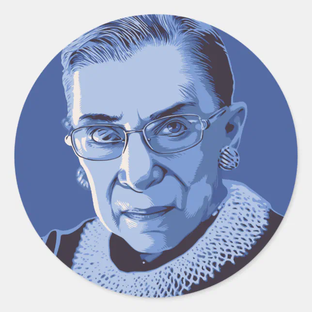 Notorious RBG Classic Round Sticker | Zazzle