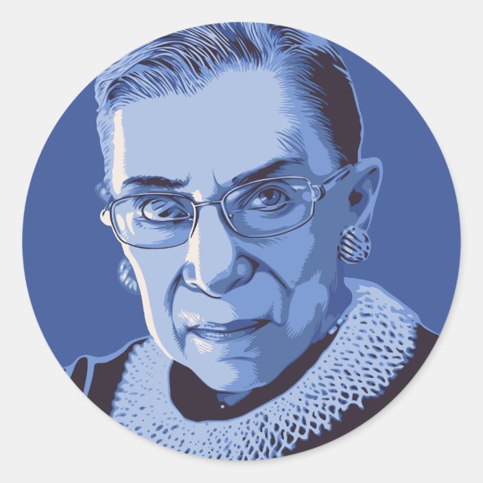 Notorious RBG Classic Round Sticker | Zazzle.com