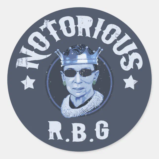 Notorious RBG III Classic Round Sticker | Zazzle