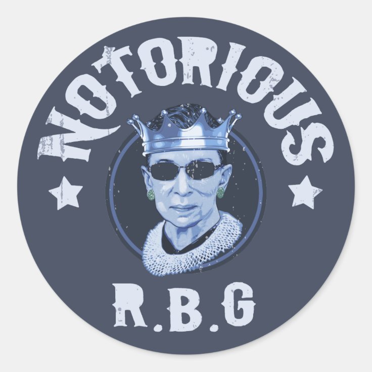Notorious RBG III Classic Round Sticker | Zazzle