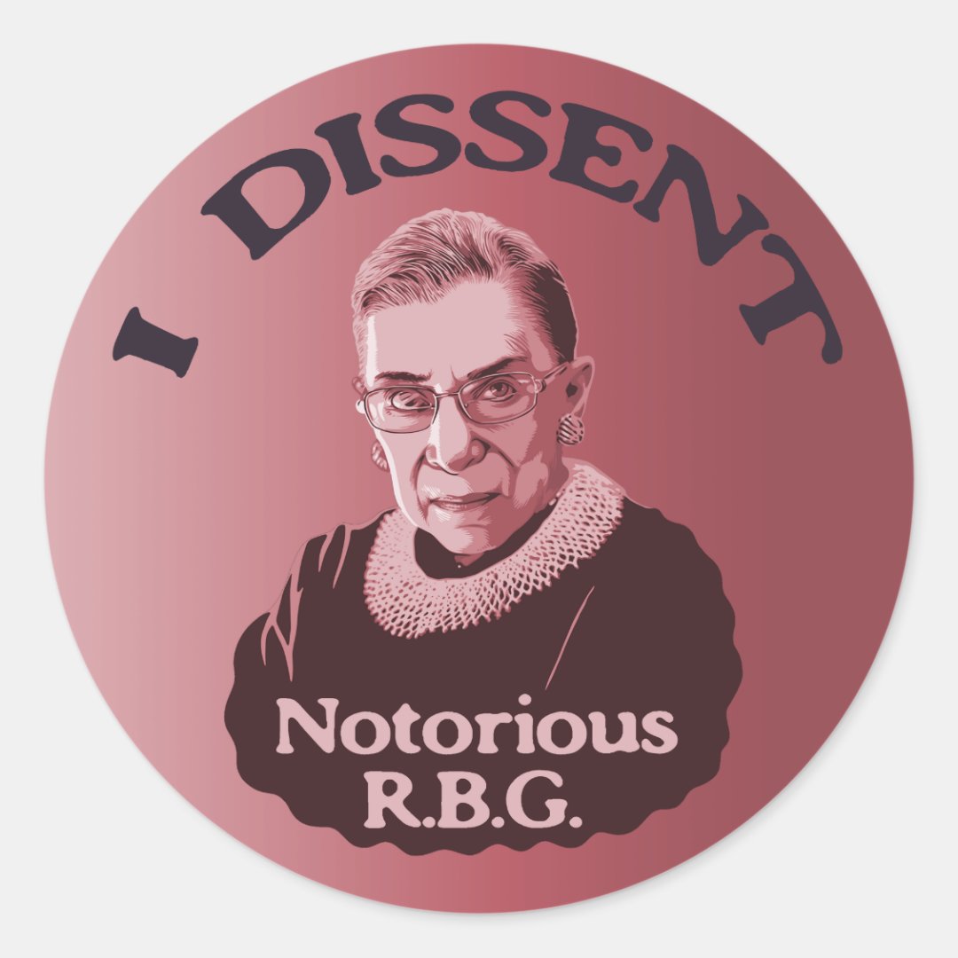 Notorious RBG -p Classic Round Sticker | Zazzle