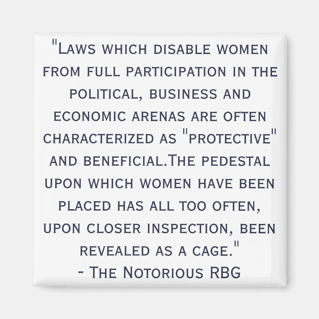 Notorious RBG Quote Magnet | Zazzle