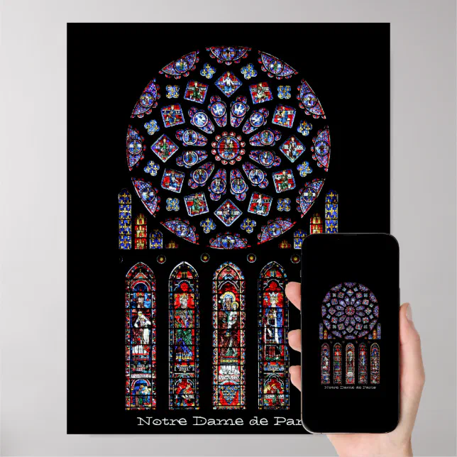 Notre Dame Cathedral North Rose Window Poster | Zazzle