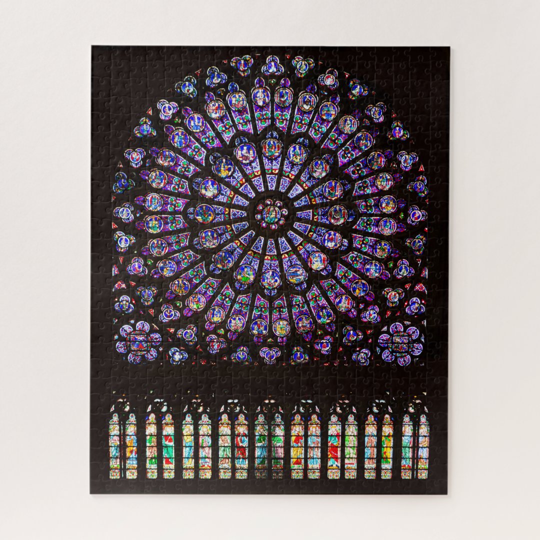 Notre Dame Cathedral Paris Rose Window Jigsaw Puzzle | Zazzle