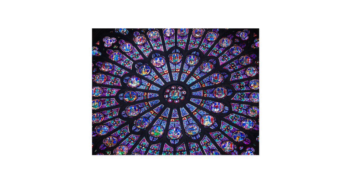 Notre Dame Rose Window Postcard | Zazzle.com