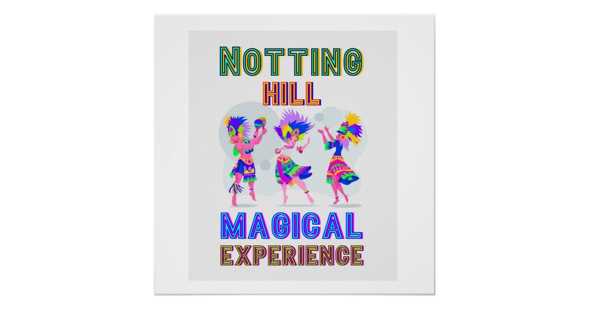 Notting Hill Carnival London England African Dance Poster | Zazzle