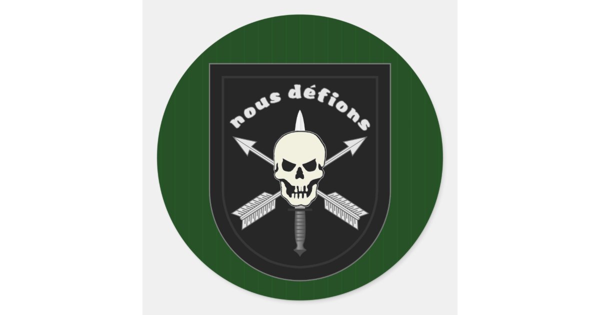 nous defions classic round sticker | Zazzle