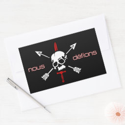 Nous défions rectangular sticker | Zazzle