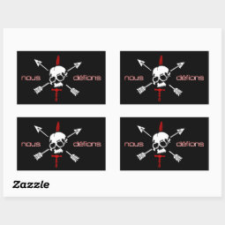 Nous défions rectangular sticker | Zazzle