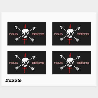 Nous défions rectangular sticker | Zazzle