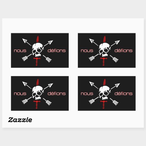 Nous défions rectangular sticker | Zazzle