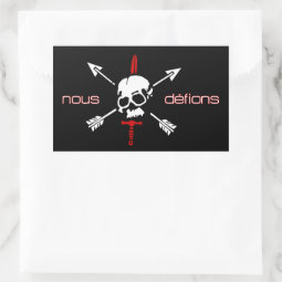 Nous défions rectangular sticker | Zazzle