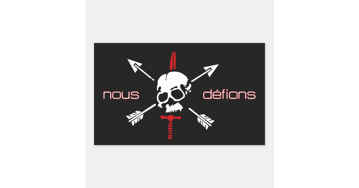 Nous défions rectangular sticker | Zazzle