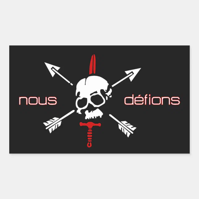 Nous défions rectangular sticker | Zazzle