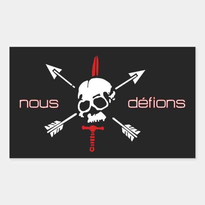 Nous défions rectangular sticker | Zazzle.com