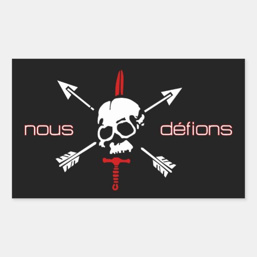 Nous défions rectangular sticker | Zazzle