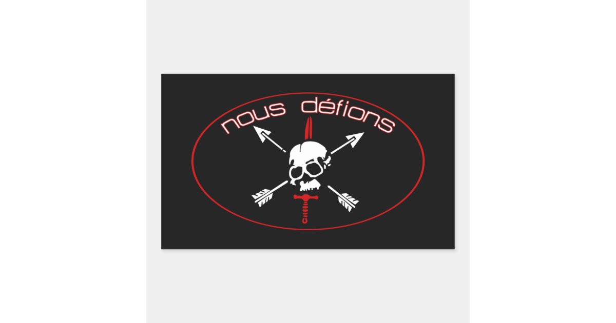 Nous Defions Rectangular Sticker | Zazzle