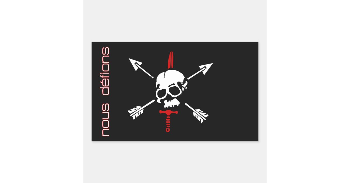 Nous Defions Rectangular Sticker | Zazzle