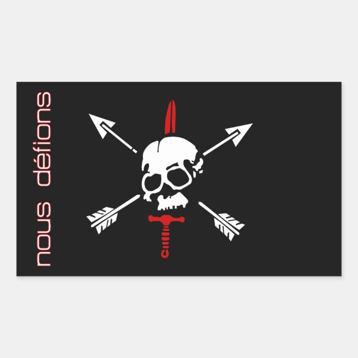 Nous Defions Rectangular Sticker | Zazzle