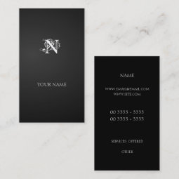 Nouveau vertical line business card | Zazzle