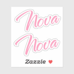 Nova name x 2 vinyl sticker | Zazzle