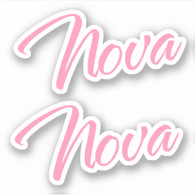 Nova name x 2 vinyl sticker | Zazzle