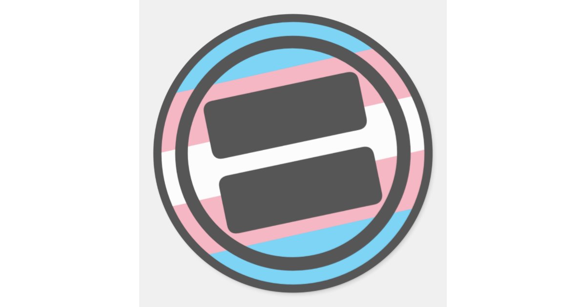 NOVA Pride Transgender Logo - Round Classic Round Sticker | Zazzle