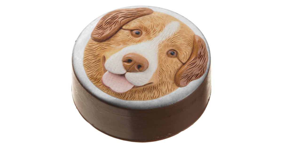 Nova Scotia Duck Toller Dog 3D Inspired Chocolate Covered Oreo | Zazzle