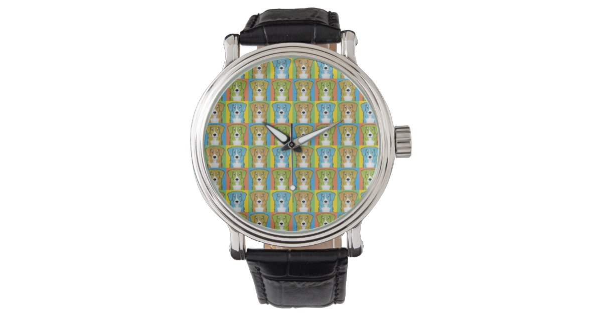 Nova Scotia Duck Tolling Retriever Cartoon Pop-Art Watch | Zazzle
