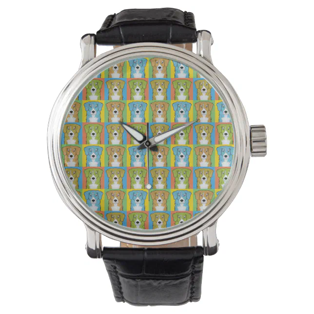 Nova Scotia Duck Tolling Retriever Cartoon Pop-Art Watch | Zazzle